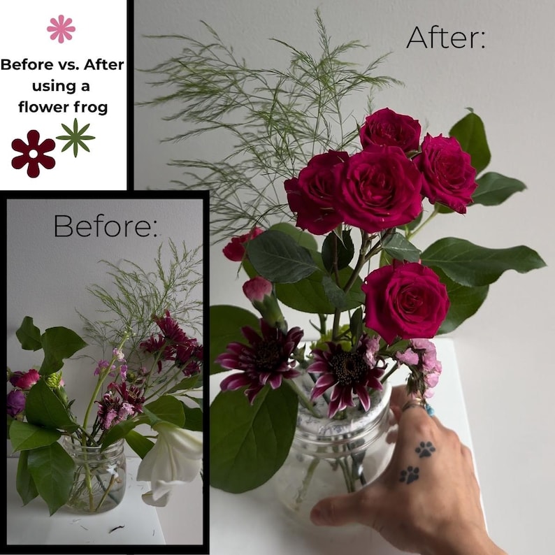 Clay Flower Frog (daisy): Mason Jar Flower Arranging Tool - Etsy New ...