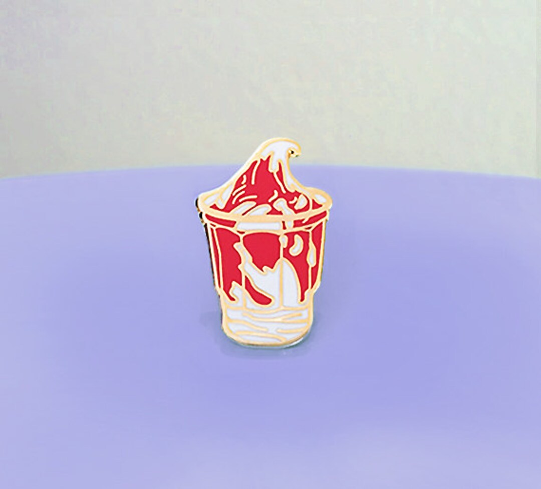Strawberry Sundae Enamel Pin - Etsy
