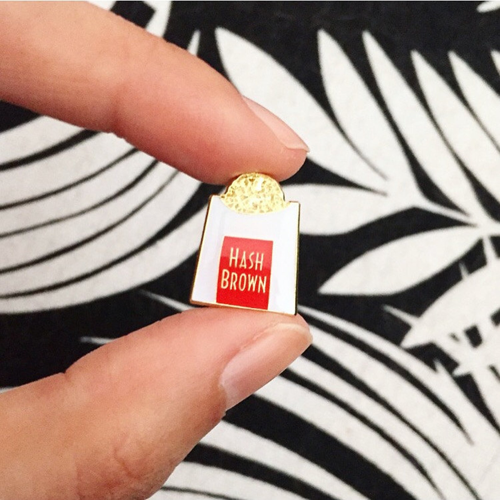 Hash Brown Enamel Pin - Etsy