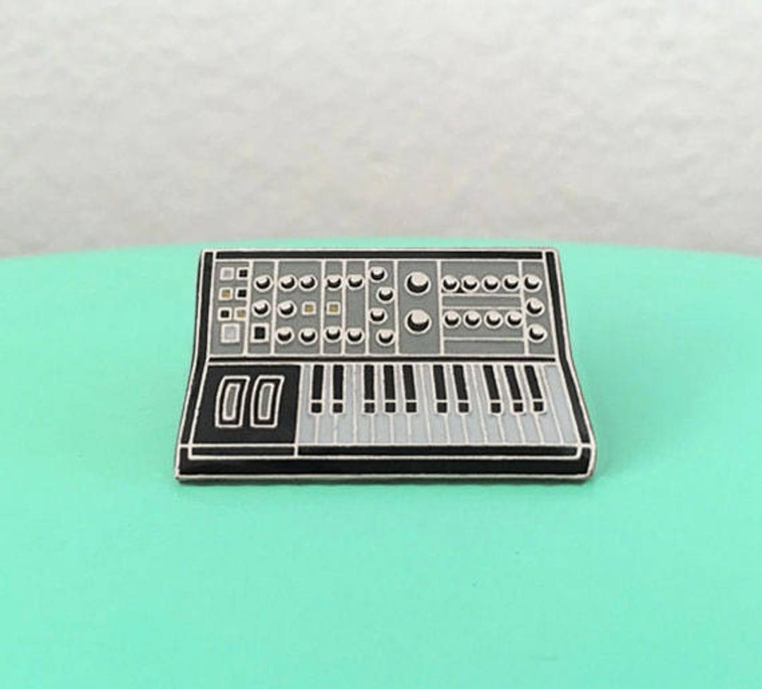Synth Keyboard Enamel Pin (limited Silver/black Version) - Etsy