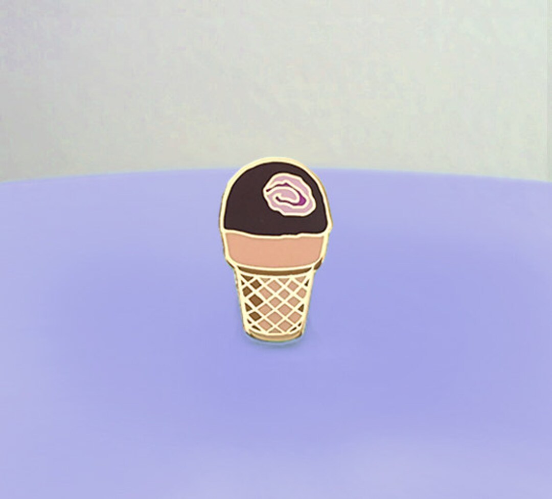 Choc Top Ice-cream Cone Enamel Pin - Etsy