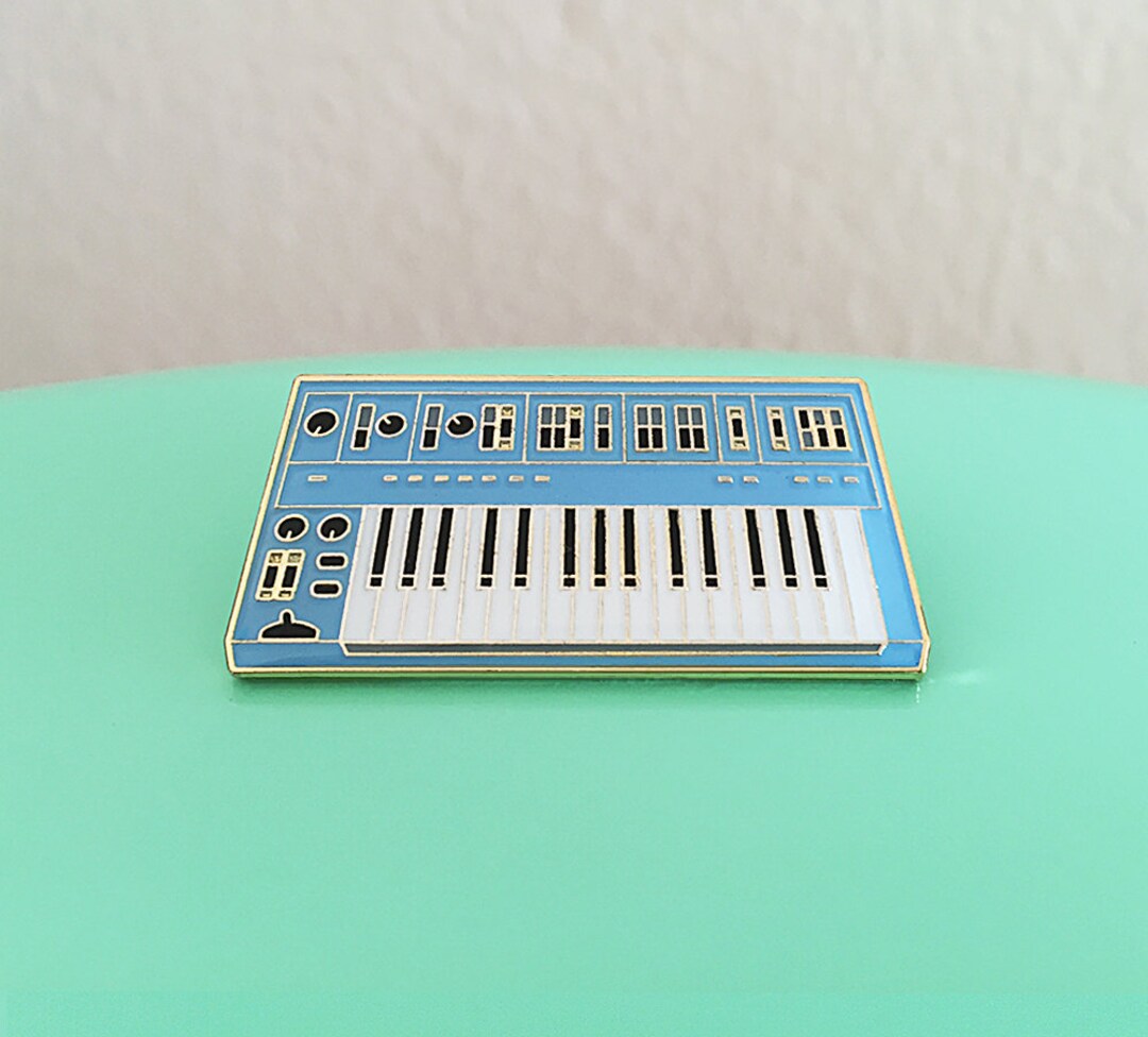Synth Keyboard Enamel Pin - 3rd Edition (blue) - Etsy