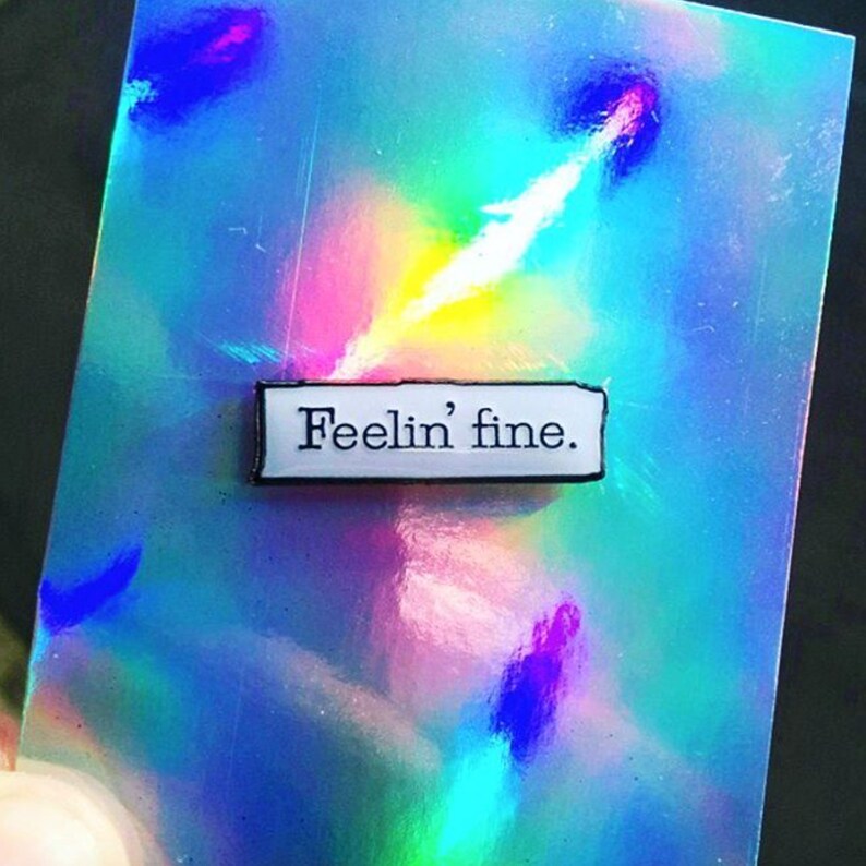 Feelin' Fine Enamel Pin The Simpsons | Etsy