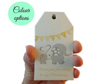 Elephant favor tag | Etsy