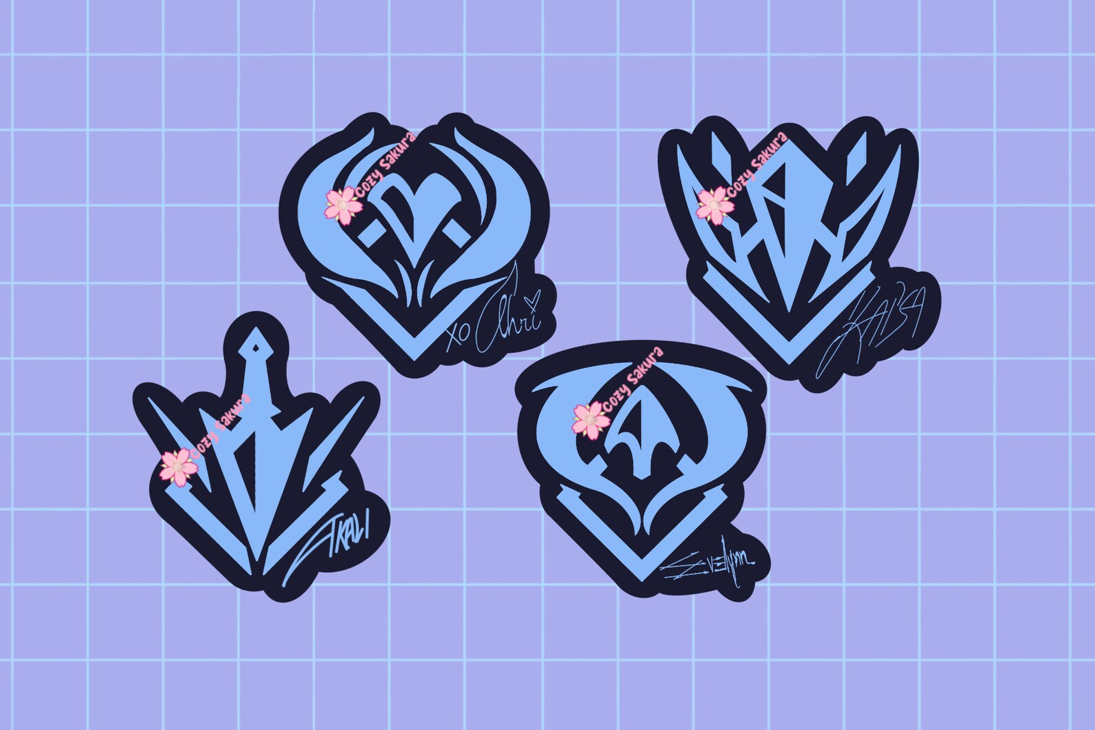 KDA Holographic Logos Sticker | League of Legends - Etsy