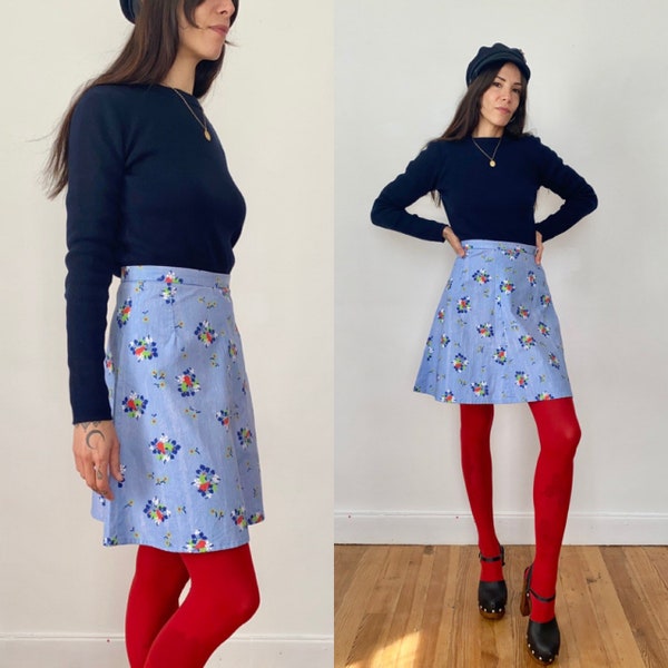 1970s Mini Skirt - Etsy