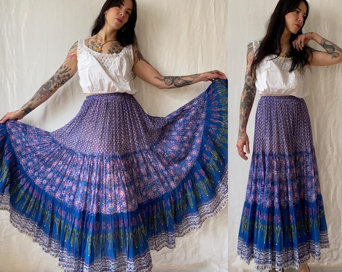 Vintage 1970s Adini Indian Gauze Maxi Skirt // Size S - Etsy