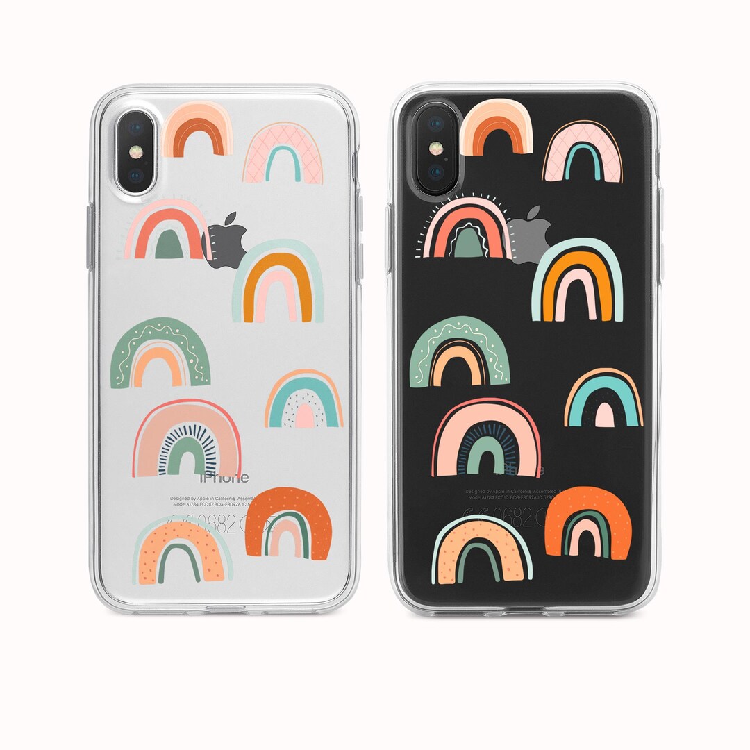 Colorful RAINBOW Clear iPhone Case, Stylish Phone Protection for Self ...
