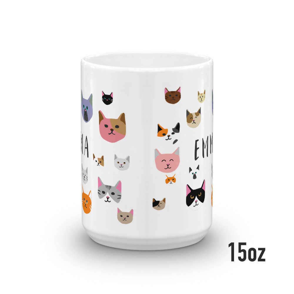 Personalized Coffee Mug Cat Monogram Unique Coffee Mug Tea - Etsy