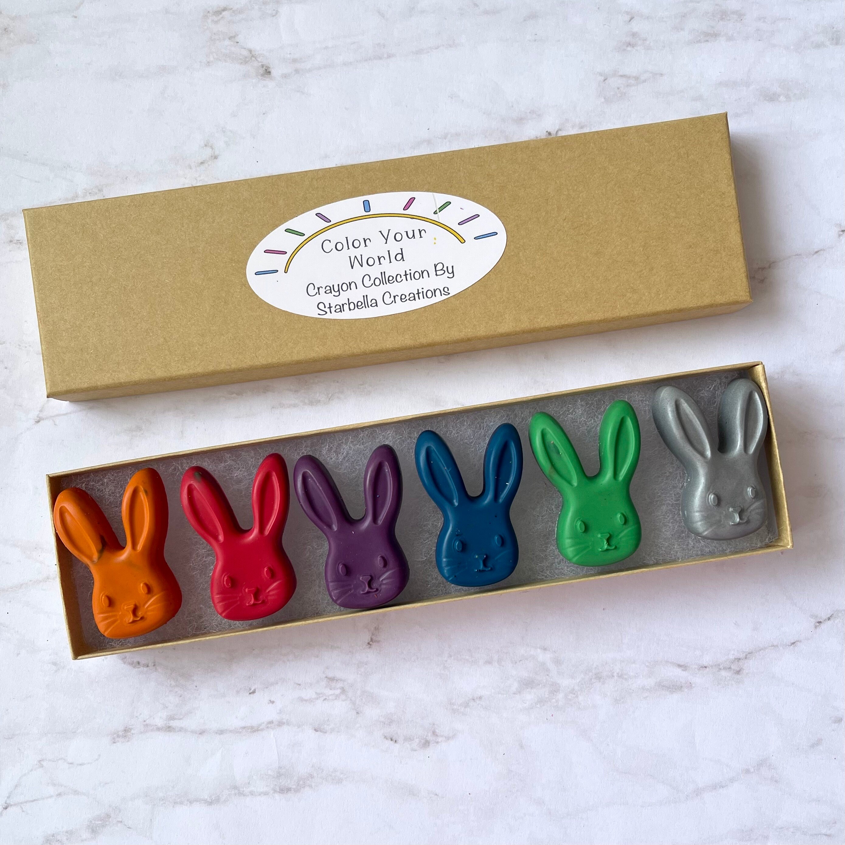 Spring Bunny Crayons Easter Crayon Gift Ideas for Birthday Party Favors ...