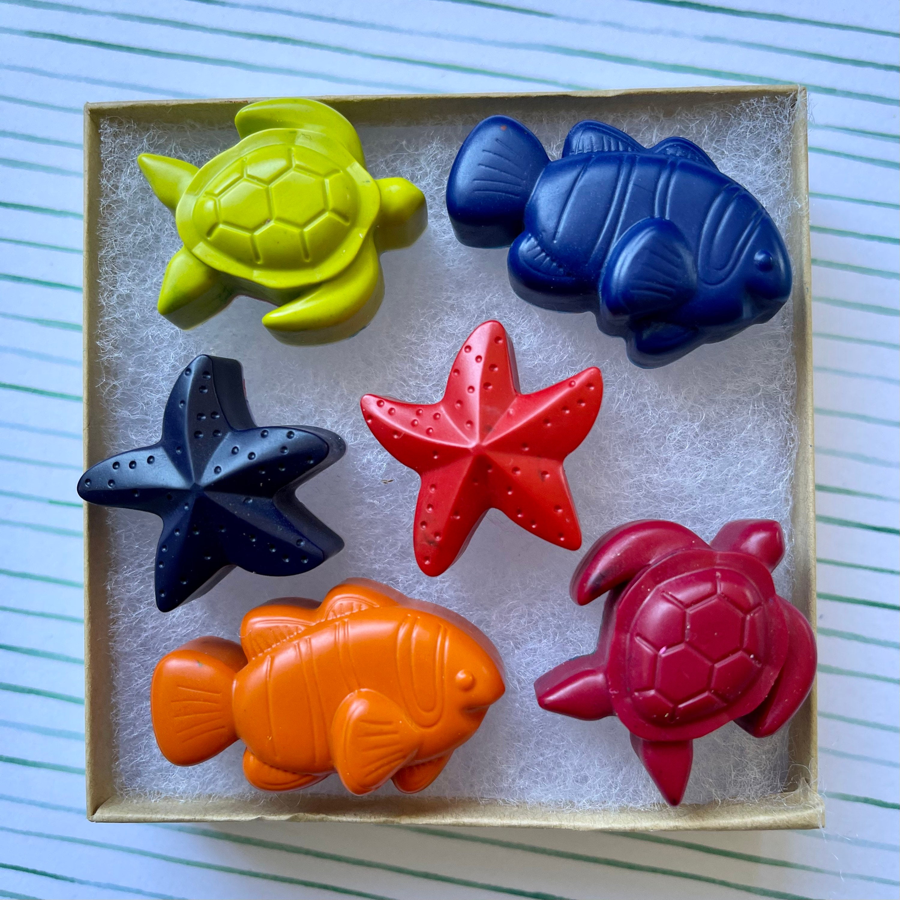 Sea Life Crayons Under the Sea Crayons Birthday Gift Ideas - Etsy UK