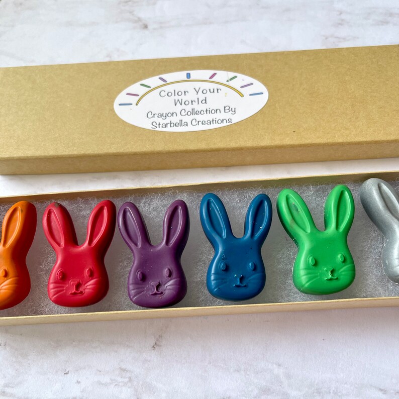 Spring Bunny Crayons Easter Crayon Gift Ideas for Birthday Party Favors ...
