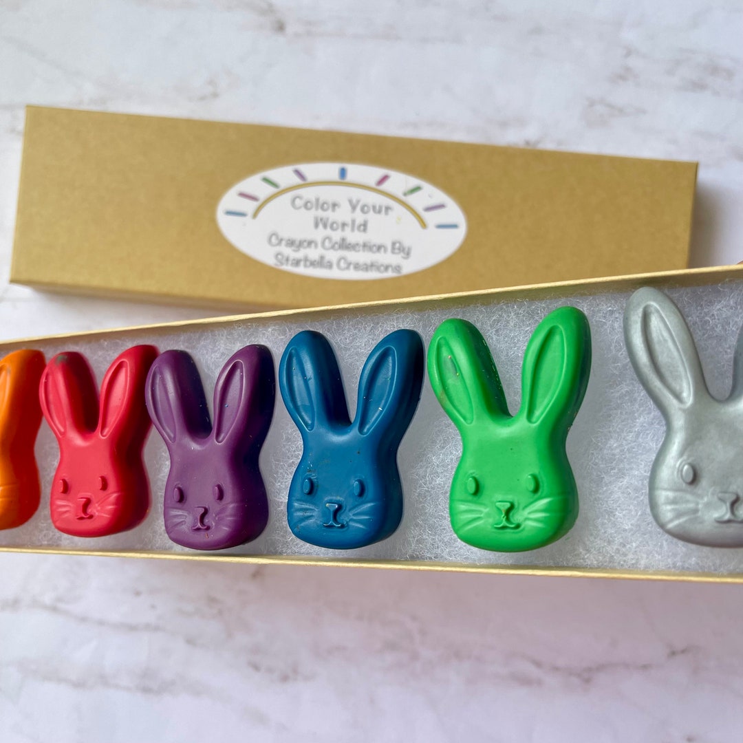Spring Bunny Crayons Easter Crayon Gift Ideas for Birthday Party Favors ...