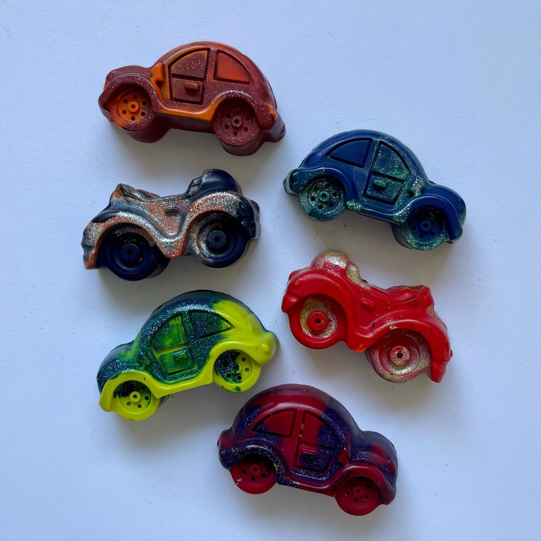Metallic Car Crayons Gift Ideas for Birthday Party Favors Car Shaped ...
