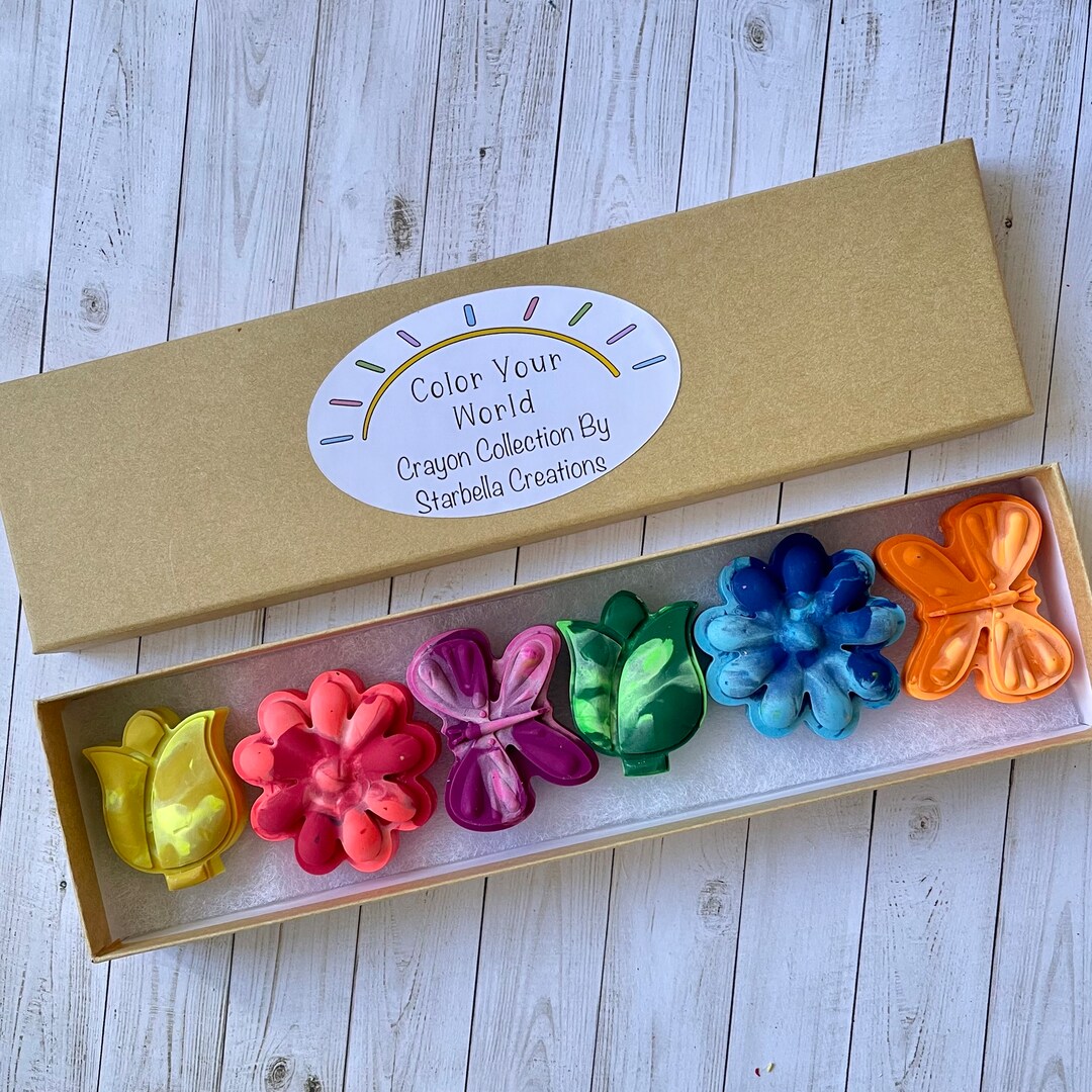 Spring Garden Crayons, Neon Mix Crayons, Flower Crayons, Butterfly ...