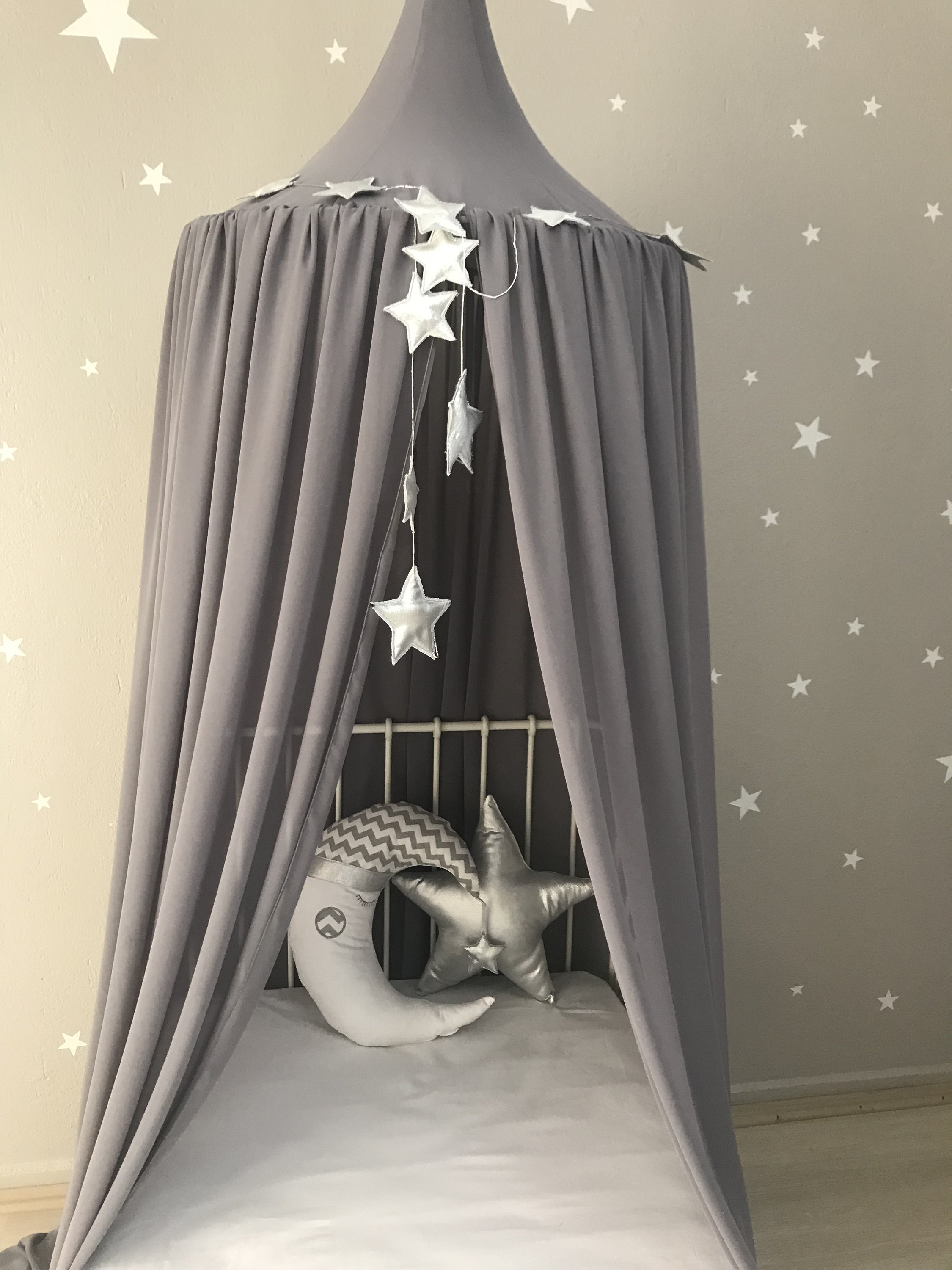 Grey Canopy baldachin Dark Grey Canopy Hanging Tent Canopy | Etsy