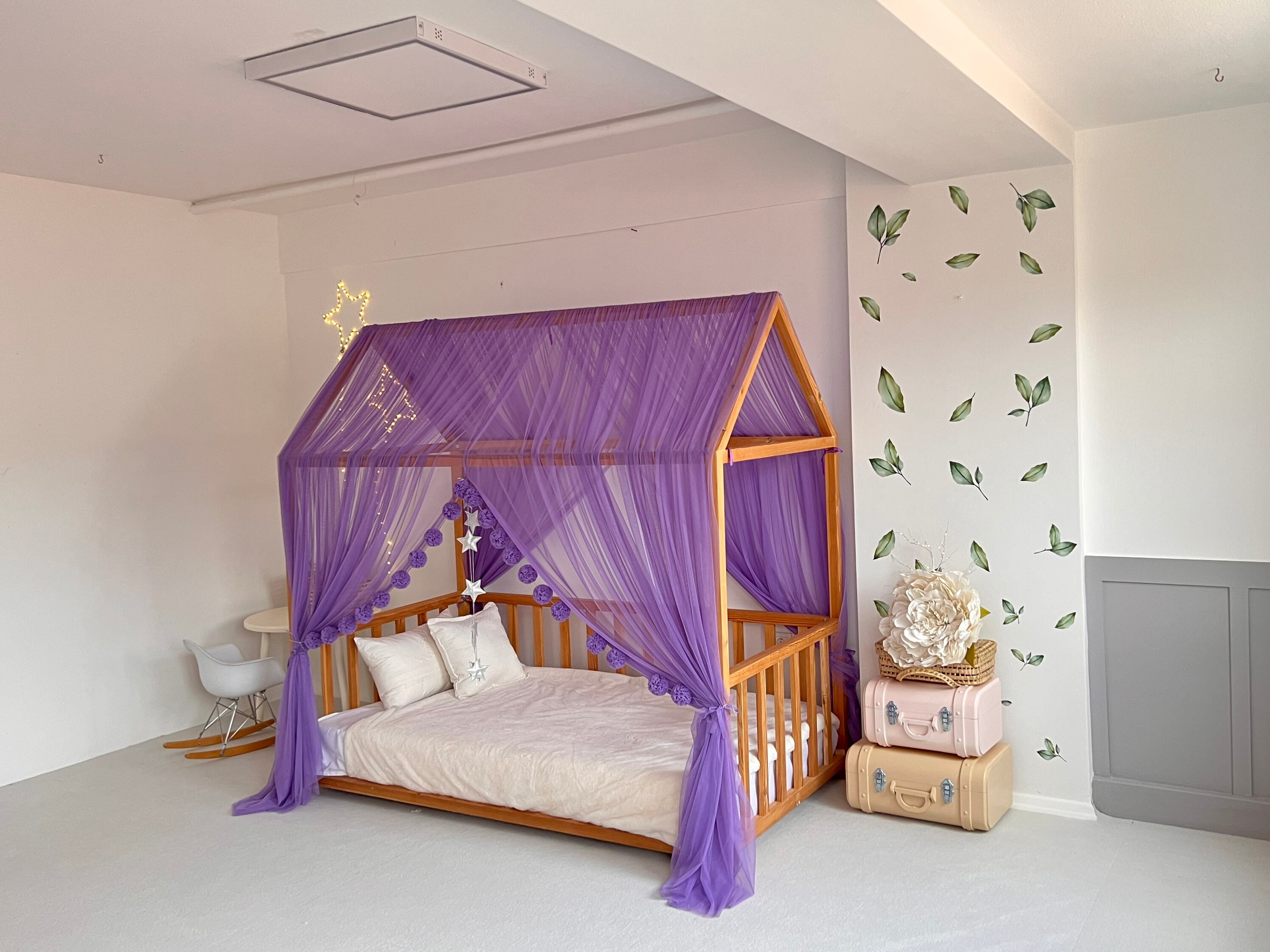 Purple bed tent store