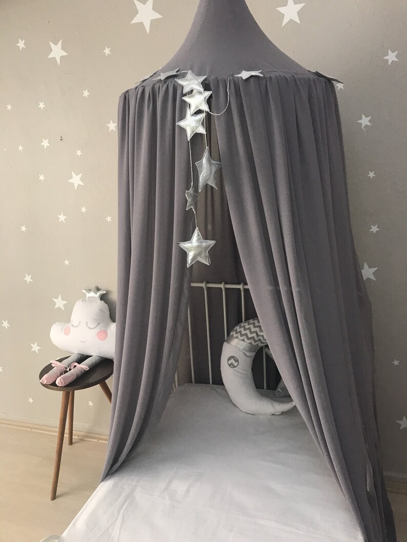 Grey Canopy Baldachin Dark Grey Canopy Hanging Tent Canopy | Etsy