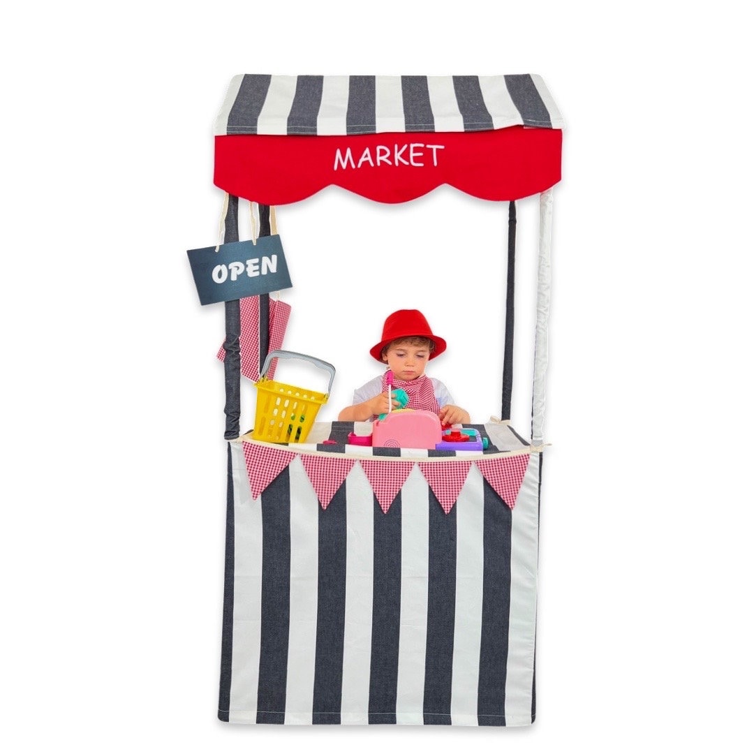 Market Stand Playhouse, Role Play Stand, Kids Market Stand; Pretend ...