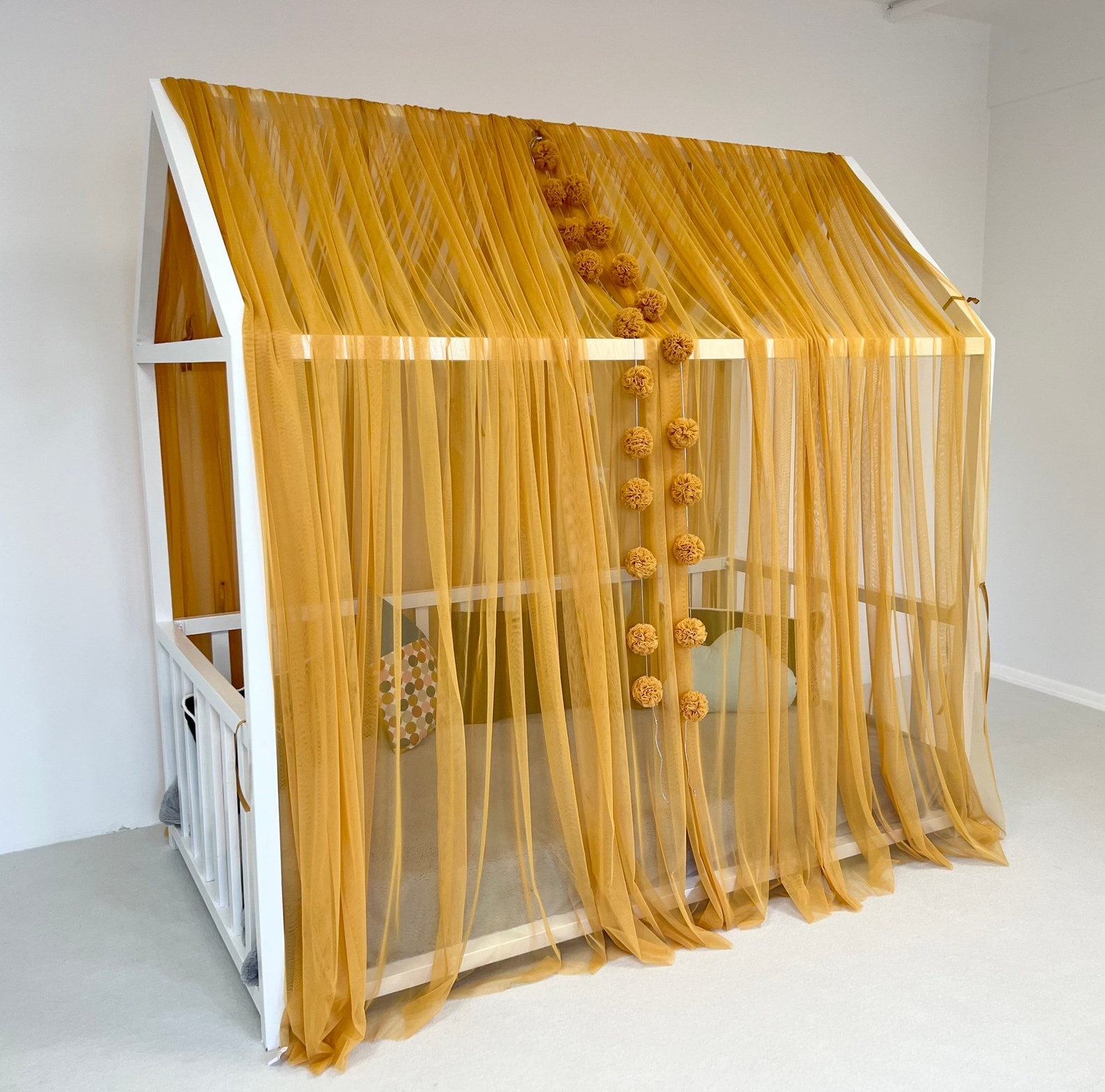 Mustard House Bed Canopy, Tulle Canopy, Customized Montessori Bed ...