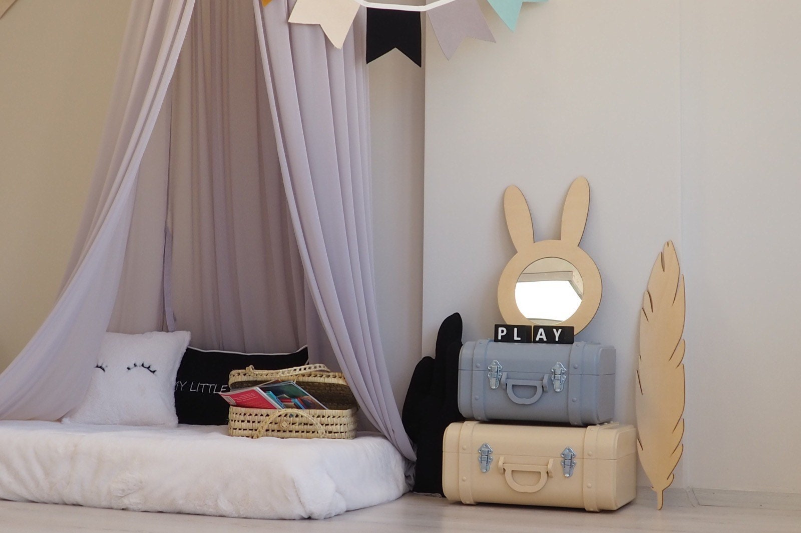 Light Grey Canopy baldachin Light grey Canopy Hanging Tent | Etsy