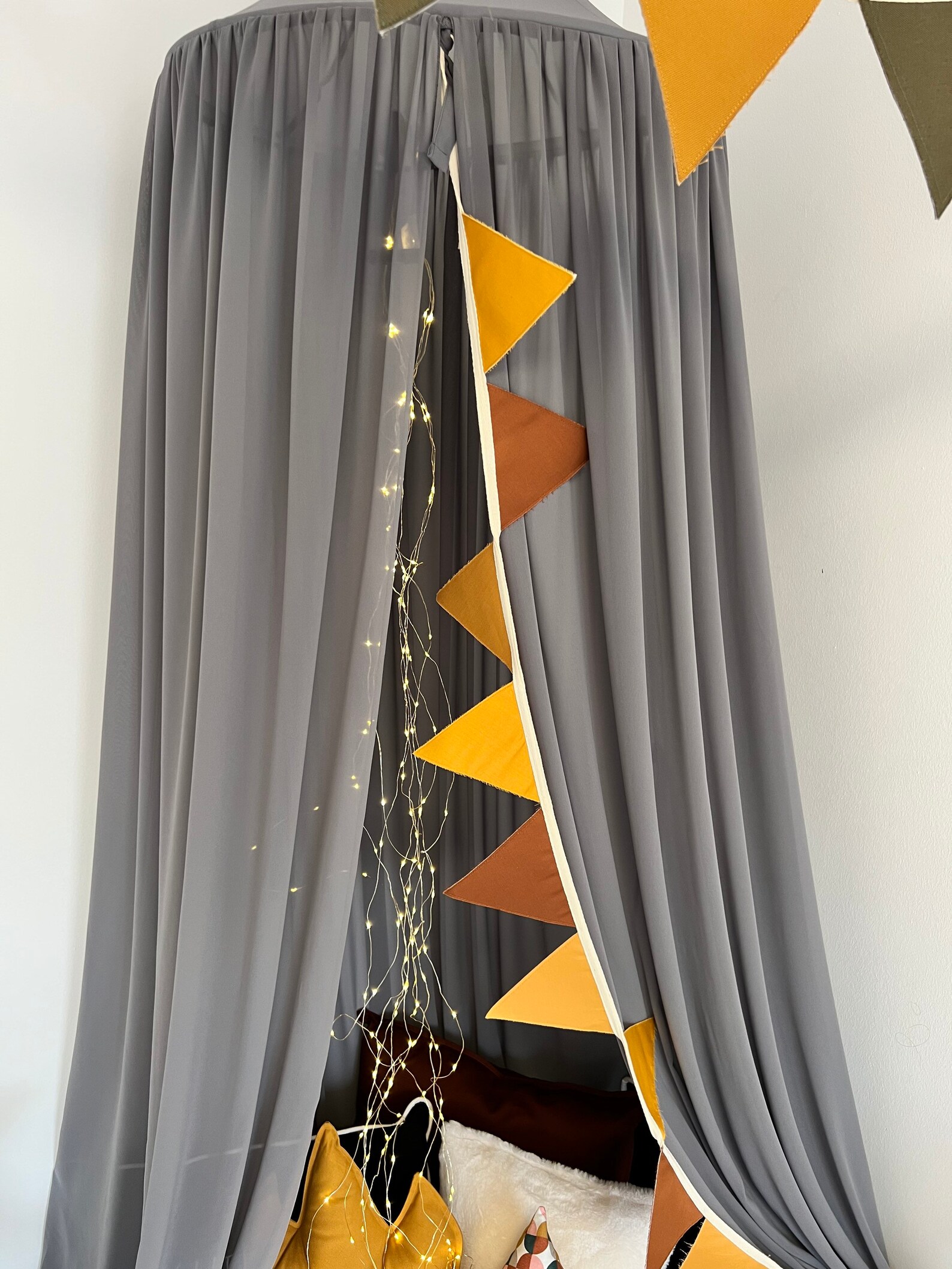 Grey Canopy Baldachin Dark Grey Canopy Hanging Tent Canopy - Etsy