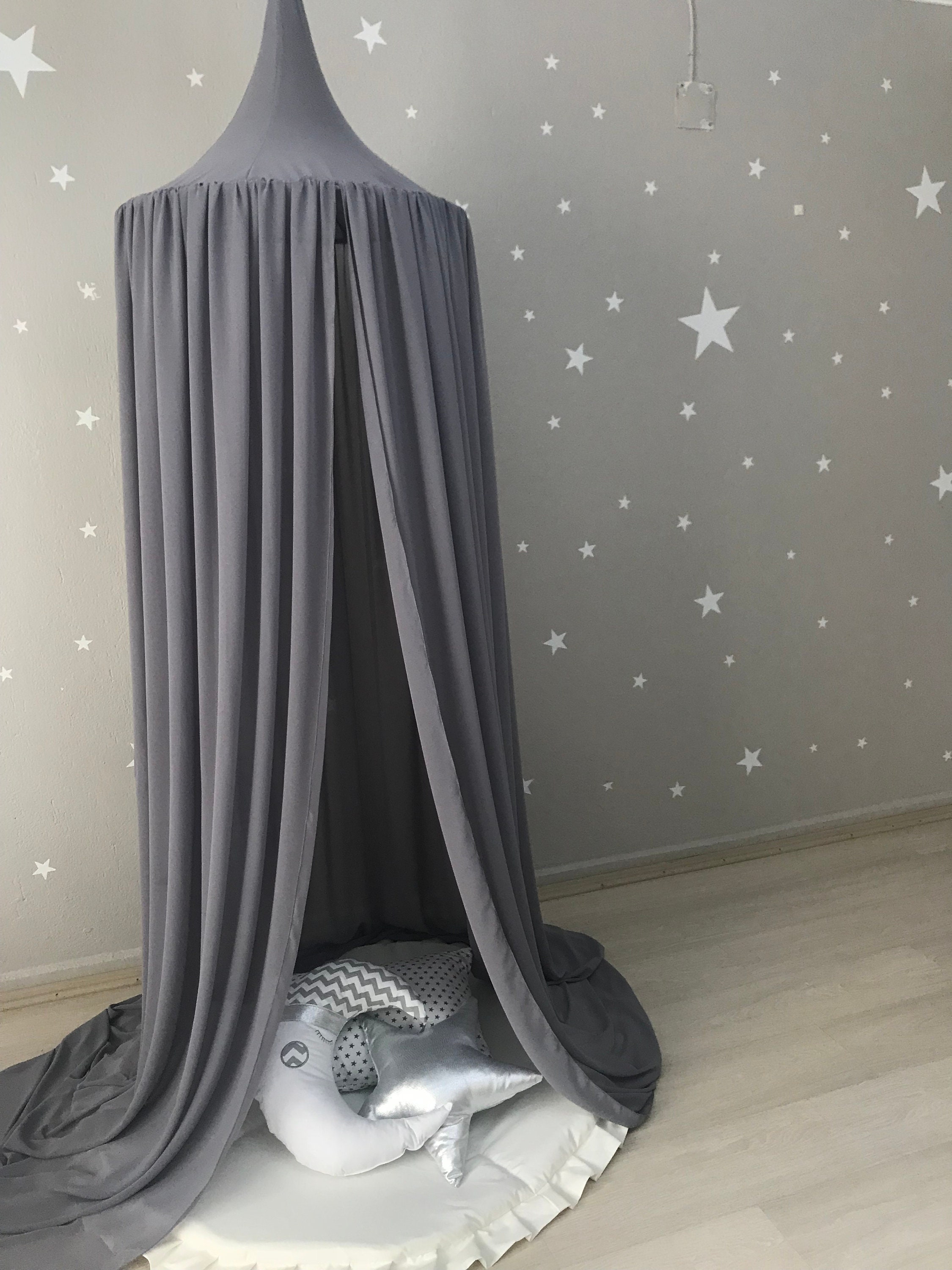 Grey Canopy baldachin Dark Grey Canopy Hanging Tent Canopy | Etsy