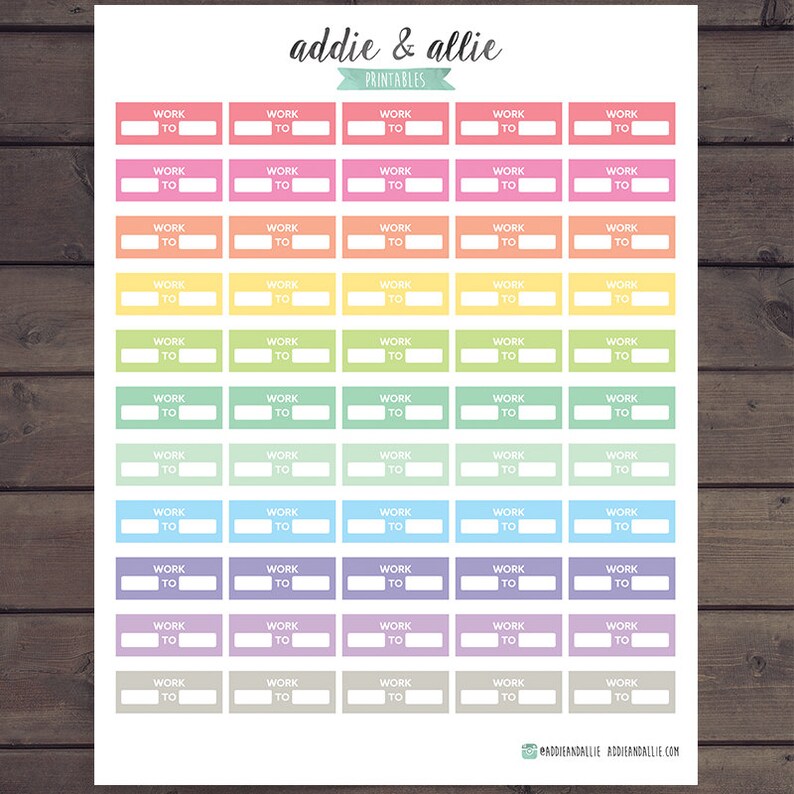 Work Stickers, Shift Work Stickers, Printable Work Planner Stickers - Etsy