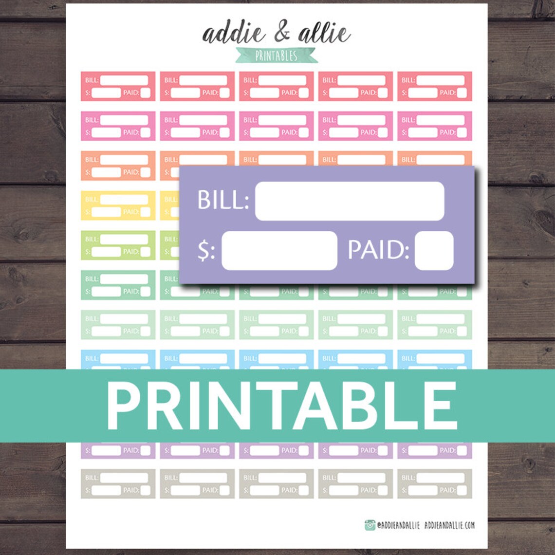 Bill Due Stickers, Bill Due Planner Stickers, Bill Stickers, Bill ...