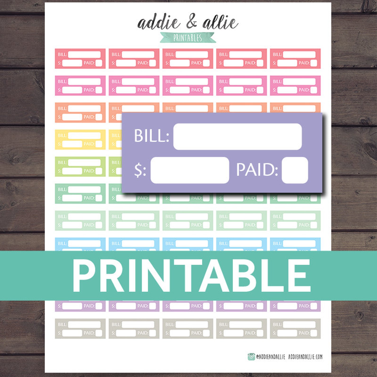 Bill Due Stickers, Bill Due Planner Stickers, Bill Stickers, Bill ...