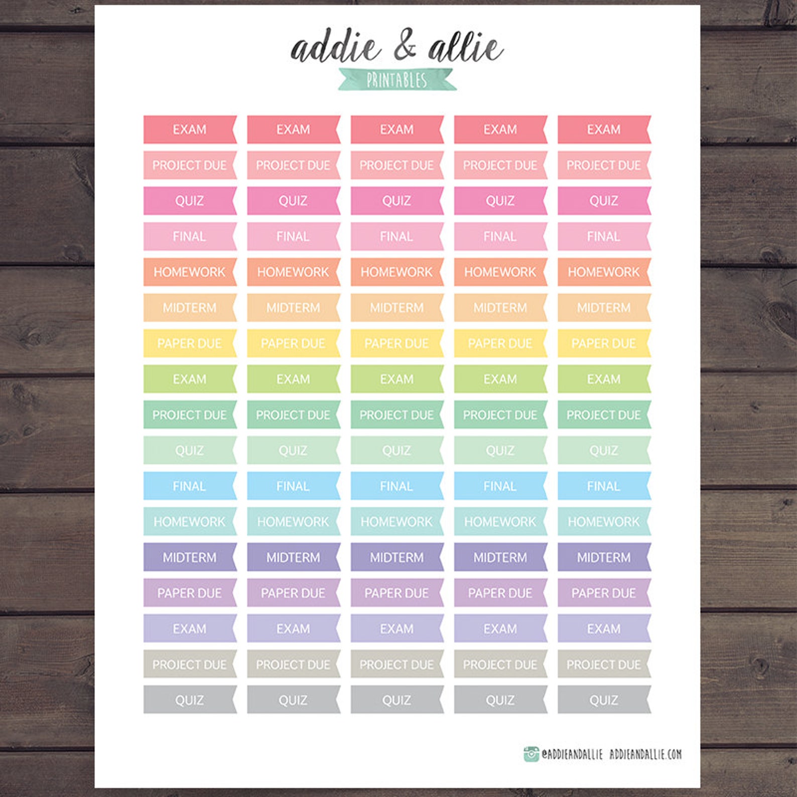 School Stickers, Student Stickers, Student Planner Stickers, Printable ...