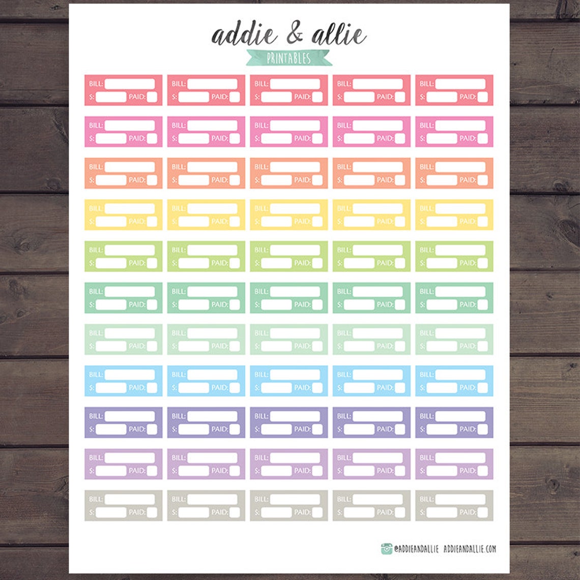 Bill Due Stickers, Bill Due Planner Stickers, Bill Stickers, Bill ...