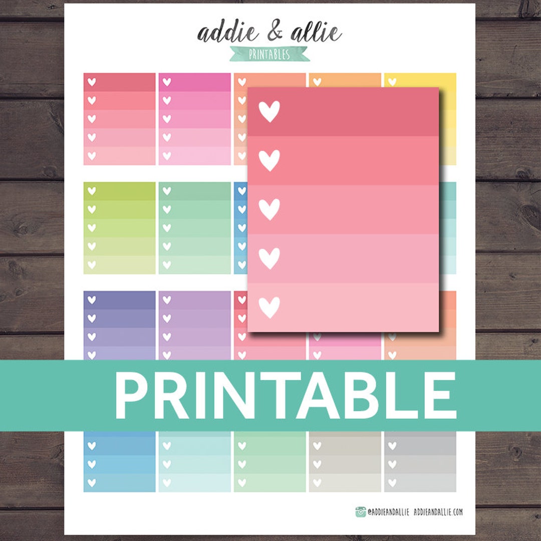 Full Box Stickers, Full Box Planner Stickers, Planner Stickers ...