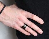 Mens Resin Band Set Mens Wedding Bands Resin Ring Set Real - Etsy