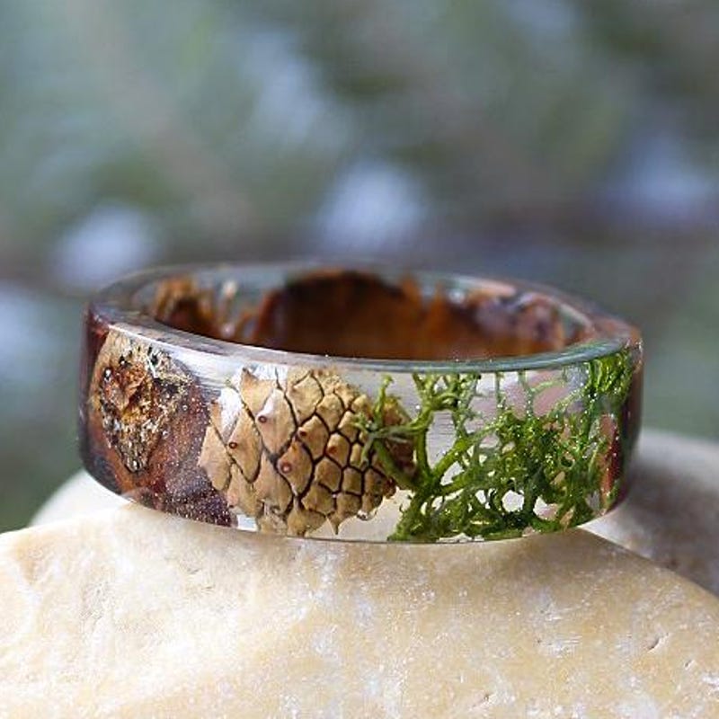 Mens Green Pine Tree Ring - Etsy