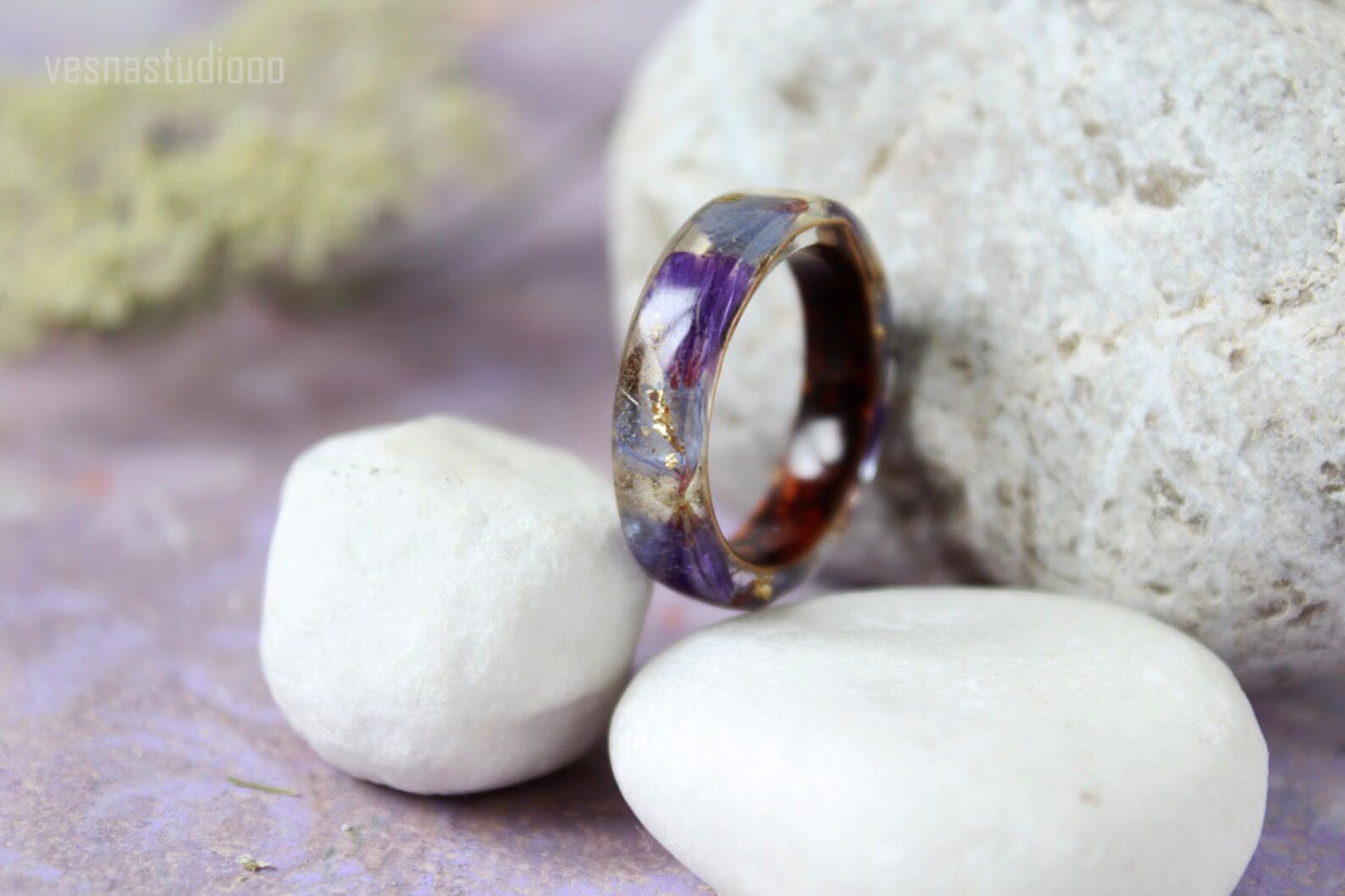 Birch Bark Resin Ring Unisex Ring Wood Resin Ring Nature Resin | Etsy