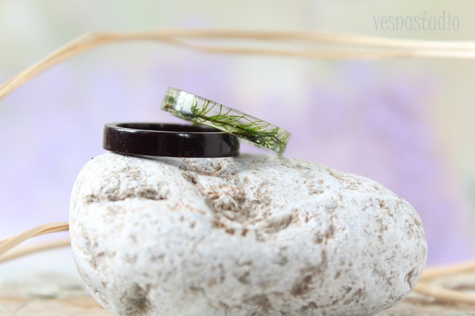Mens Resin Band Set Mens Wedding Bands Resin Ring Set Real - Etsy