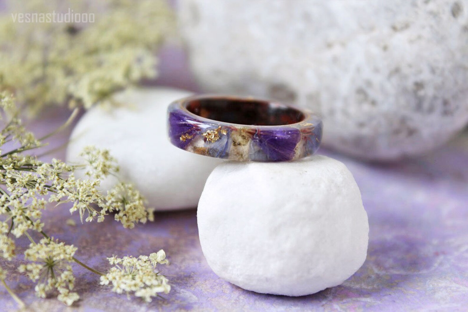 Birch Bark Resin Ring Unisex Ring Wood Resin Ring Nature Resin | Etsy