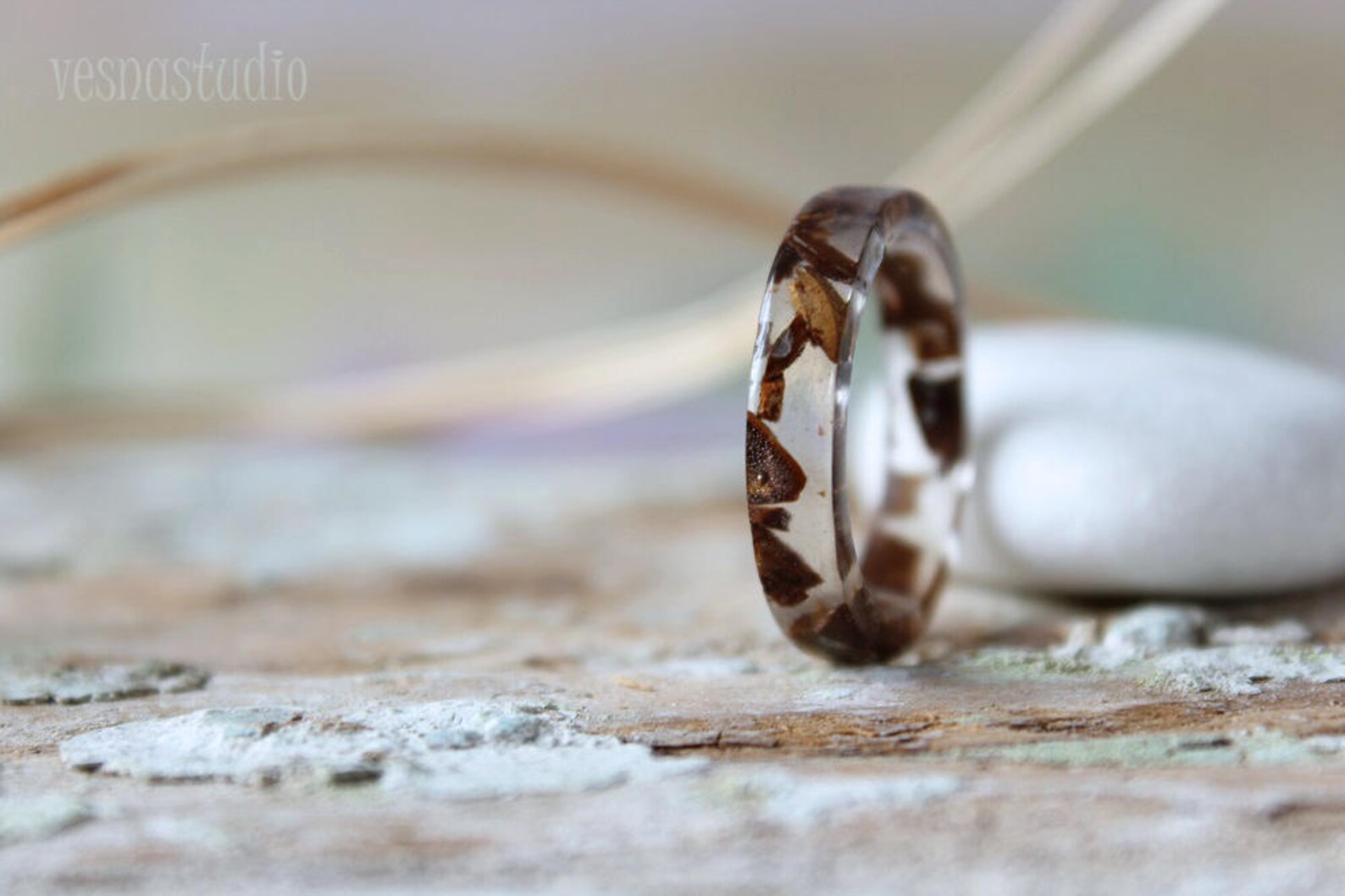 Mens Ring Mens Resin Band Set Mens Rustic Bands Resin Ring Set - Etsy