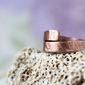 Men Copper Ring Men's Rustic Ring Men's Hammered Copper Ring Women's ...