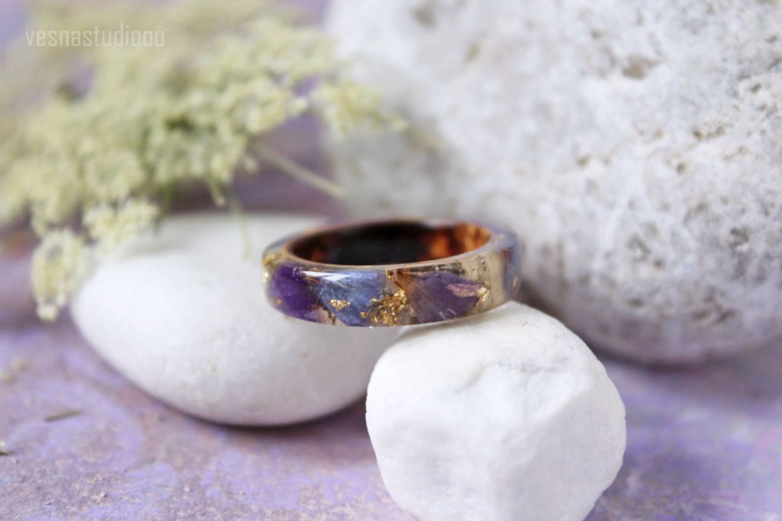 Birch Bark Resin Ring Unisex Ring Wood Resin Ring Nature Resin | Etsy