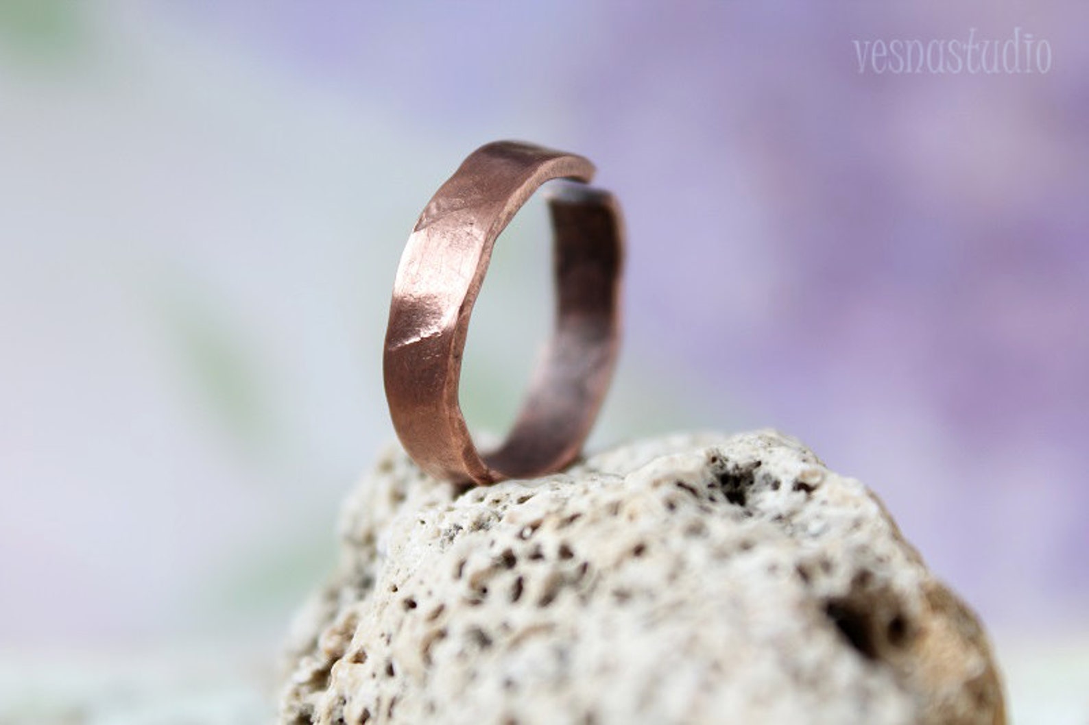 Copper Mens Ring Simple Adjustable Copper Ring Band Simple - Etsy