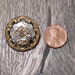 Glass Statement Button, Gold Flower, Metal Shank, 27mm - Etsy