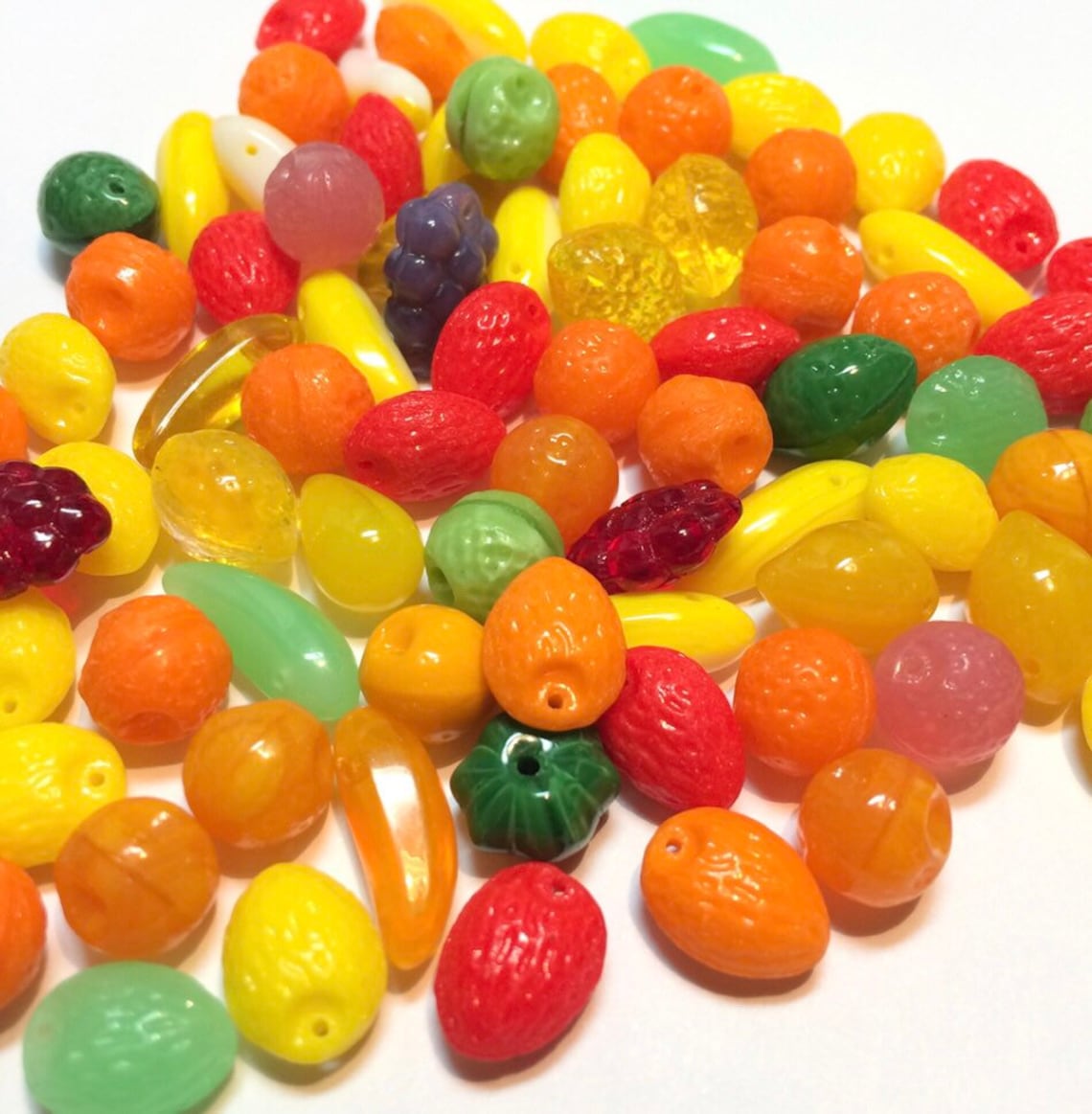 Czech Glass Fruit Bead Mix 25pcs. - Etsy