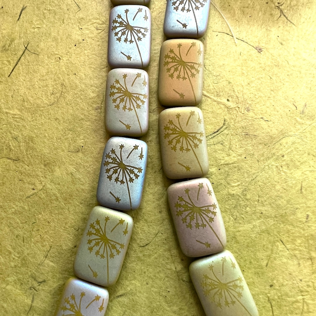 Laser Etched Bead, Tattoo Bead, Dandelion, 11mm X 18mm, 8 Beads - Etsy