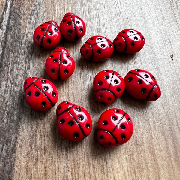 Ladybug Beads - Etsy