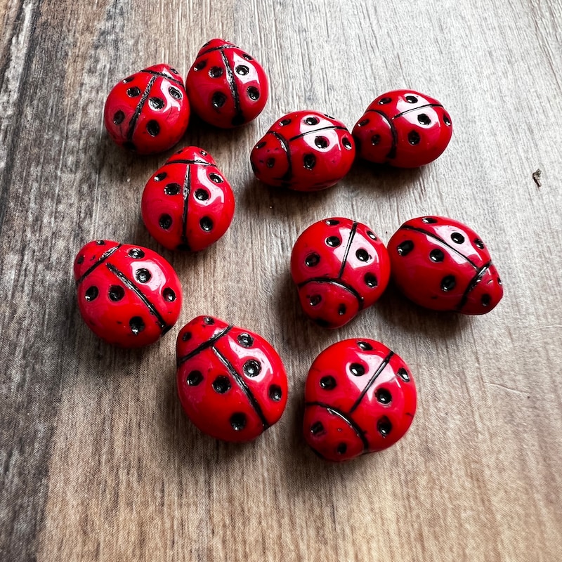 Ladybug Beads - Etsy