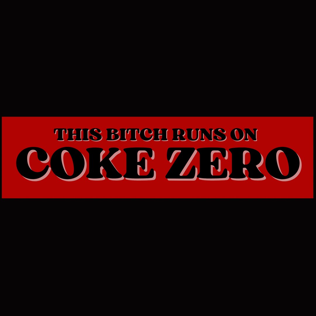 COKE ZERO Bumper Sticker Waterproof Weather Proof Car Decal Water ...