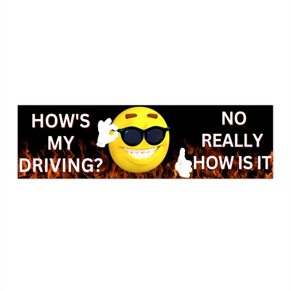 Hows My Driving Sticker - Etsy