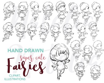 Fairy Digi Stamps - Etsy